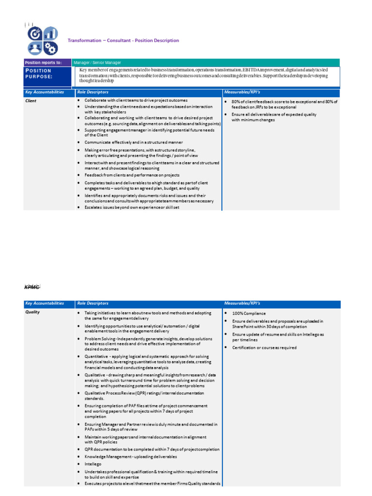 Consultant - Business Consulting-MPA | PDF | Strategic Management | Performance Indicator