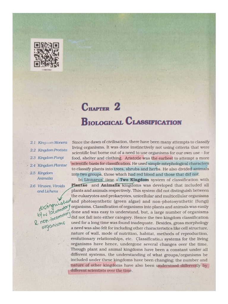 PYQ Marked NCERT - Biological Classification | PDF
