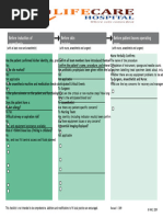 Preprocedure Check-In Sign-In Time-Out Sign-Out | PDF | Surgery | Medicine