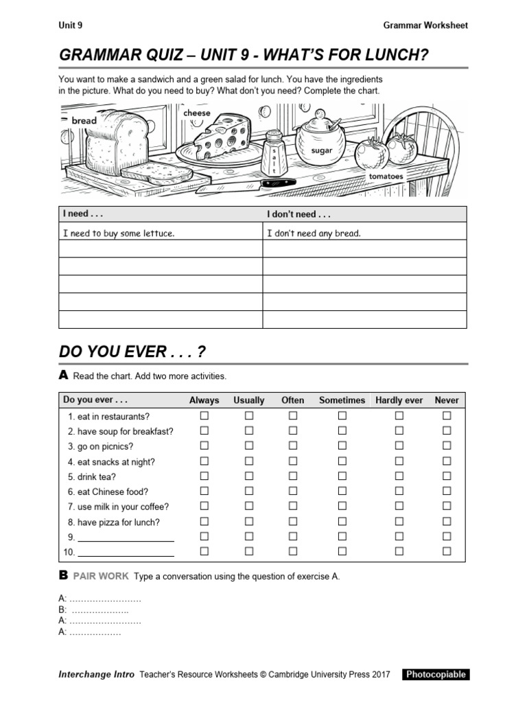 Grammar Unit 9 | PDF