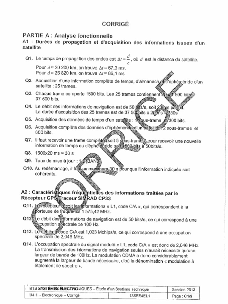 Btsse 2013 Corrige | PDF