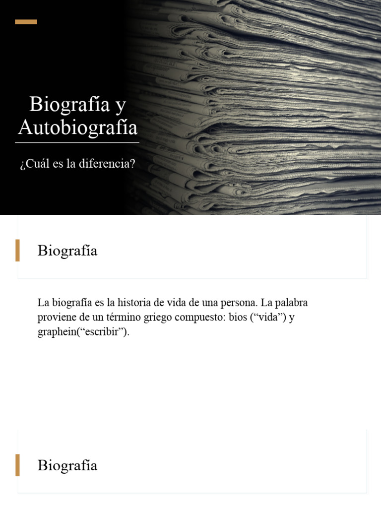 Biografía y Autobiografía | PDF