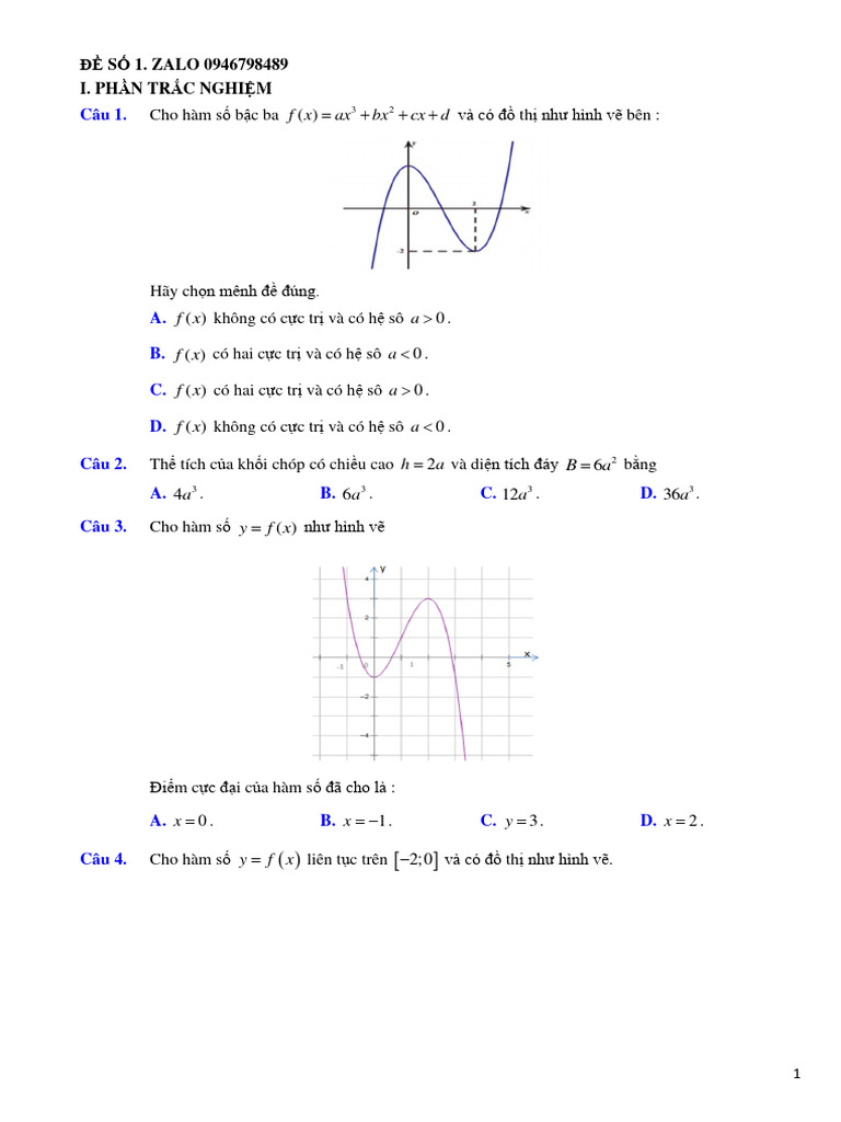 KT Ghk1 Toan 12 (TN TL) | PDF