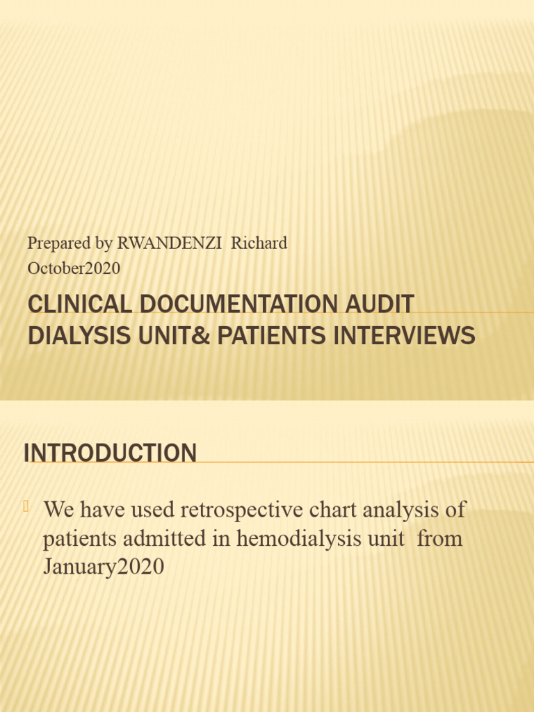 Audit October 2020 | PDF | Chronic Kidney Disease | Health Care