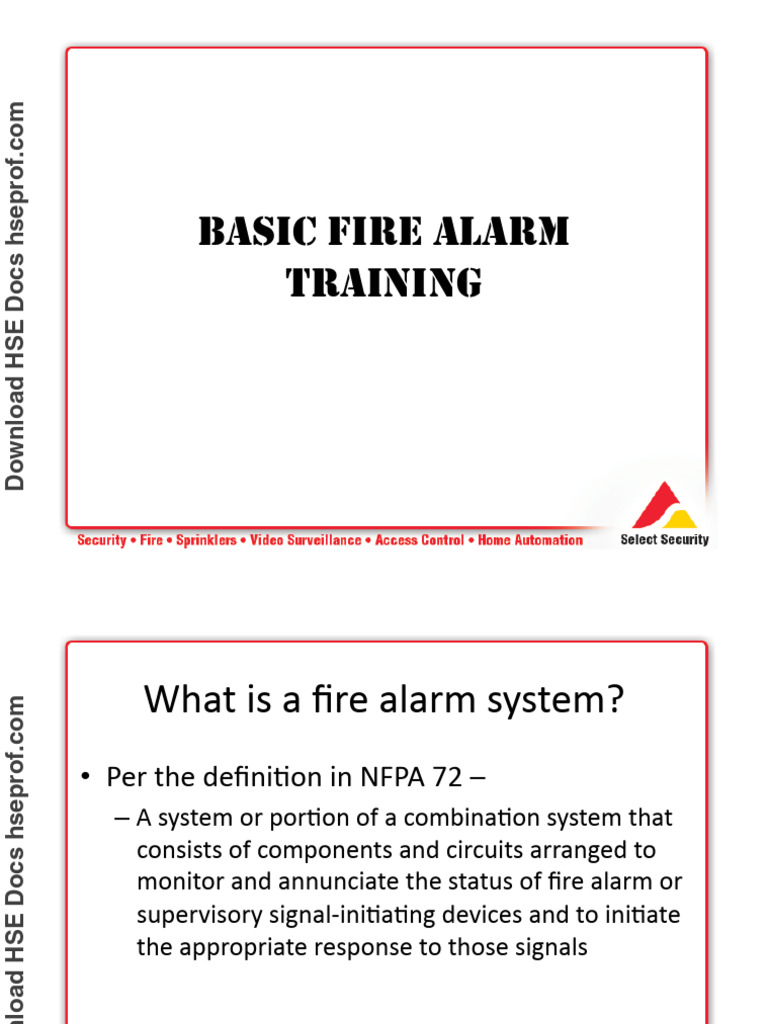 Basic Fire Alram Traning | PDF | Fire Sprinkler System | Switch