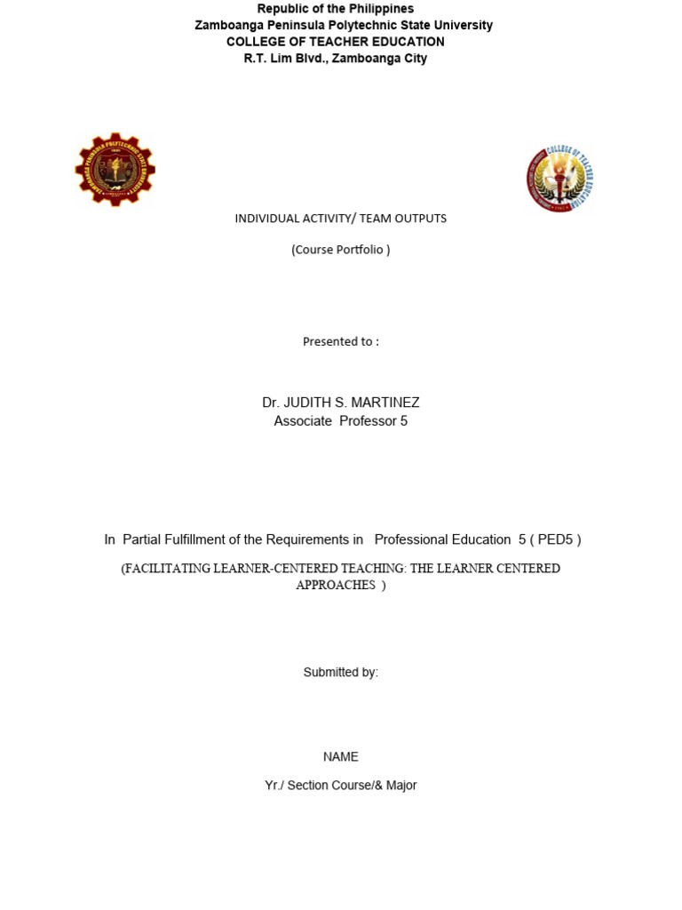PED 5 PRELIMINARY Pages and Summary Form | PDF | Teacher Education ...