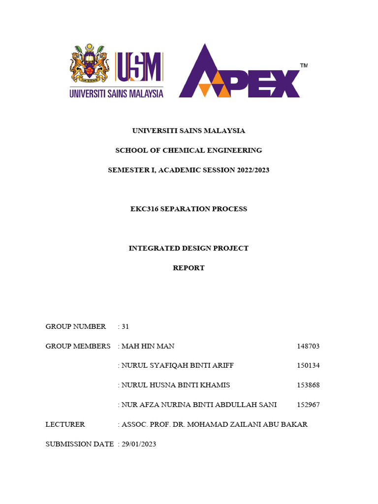 Distillation Column Design and Simulation | PDF | Distillation | Chemistry