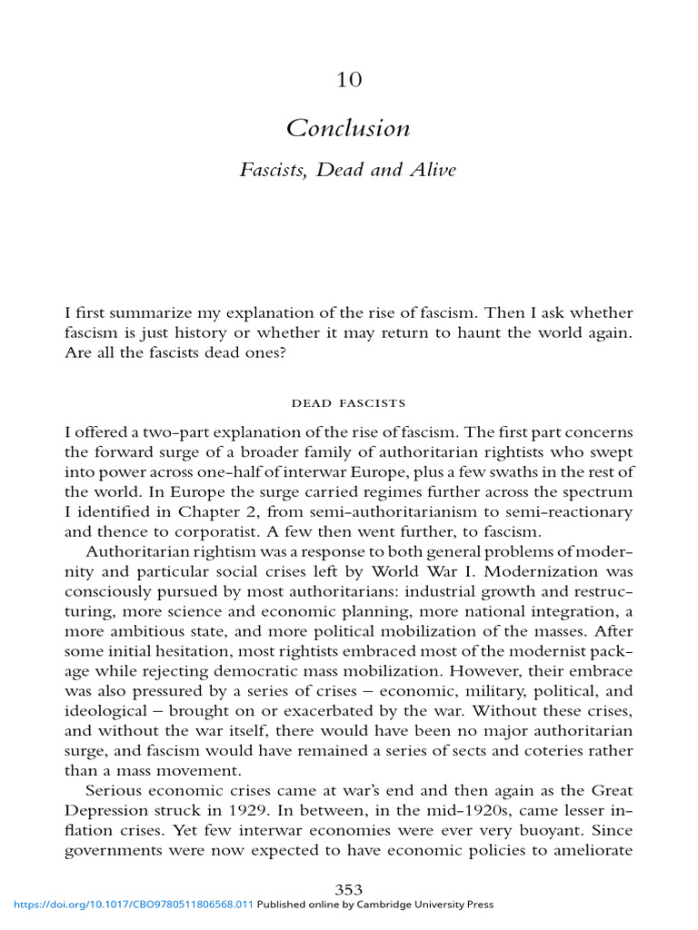 The Rise and Legacy of Fascism | PDF | Fascism | Authoritarianism