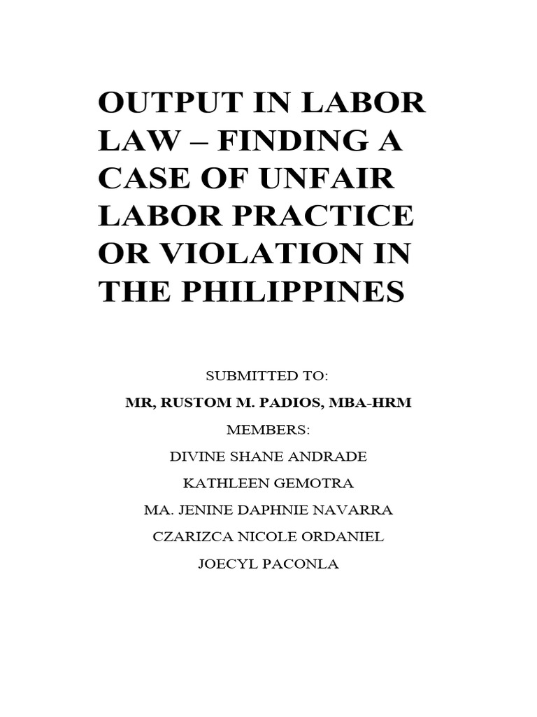 Labor Law | PDF | Employment | Business