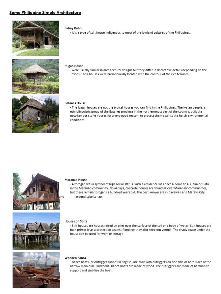 Some Philippine Simple Architecture | PDF | Weaving | Textiles