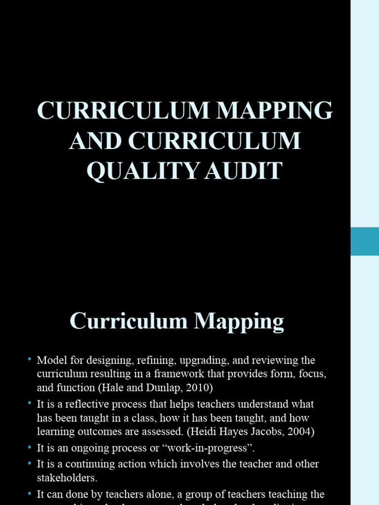 Curriculum Mapping and Curriculum Quality Audit | PDF | Curriculum ...
