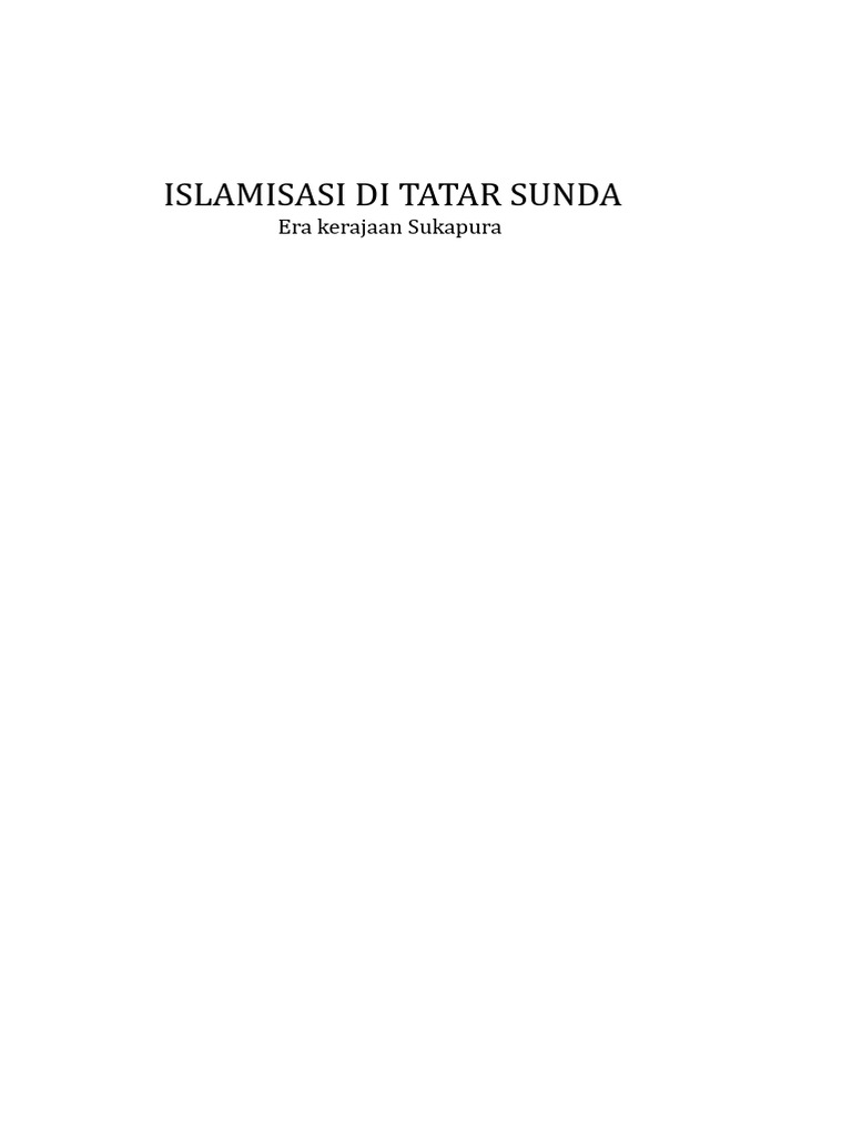 Islamisasi Di Tatar Sunda-Sukapura | PDF