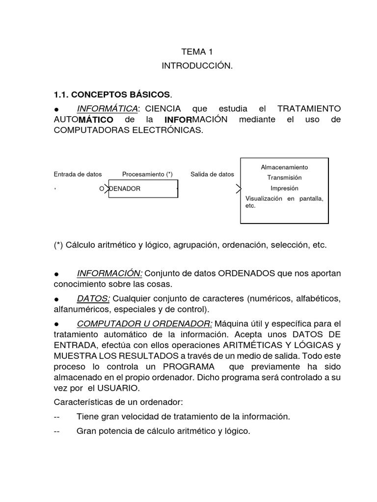 TEMA1 Informática | PDF | Informática | Programa de computadora