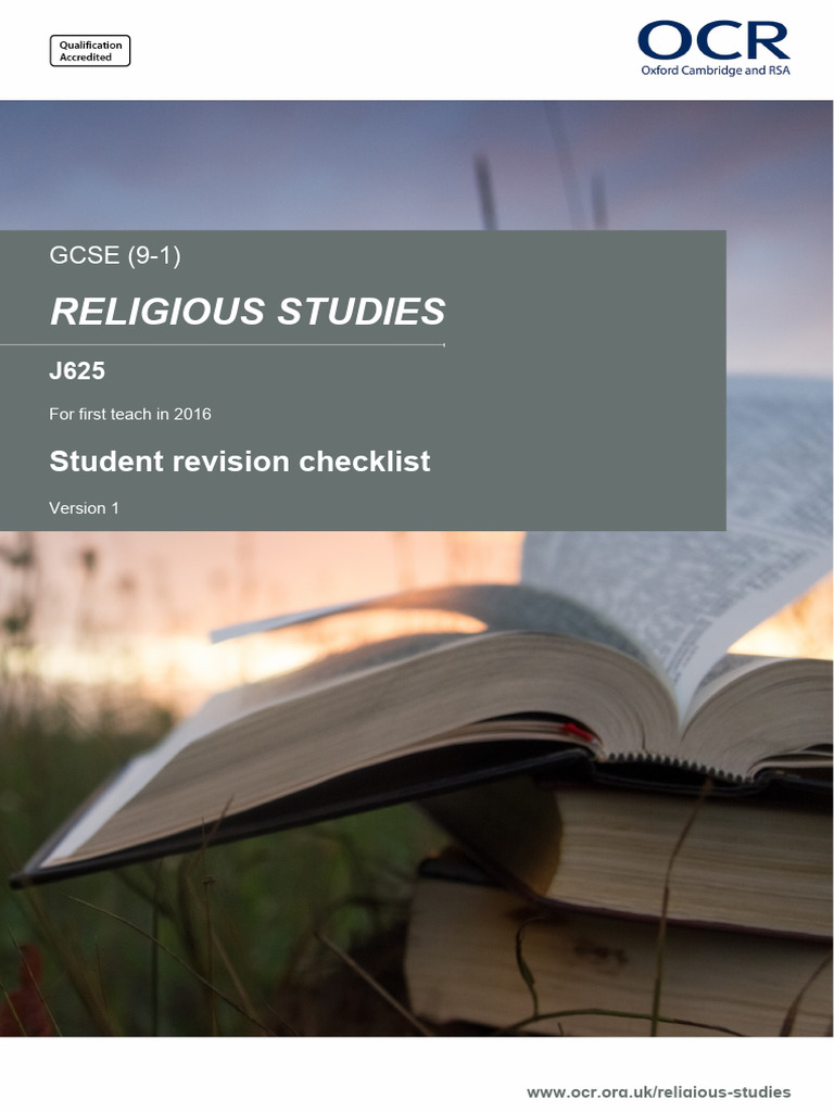 Student Revision Checklist | PDF | Four Noble Truths | God