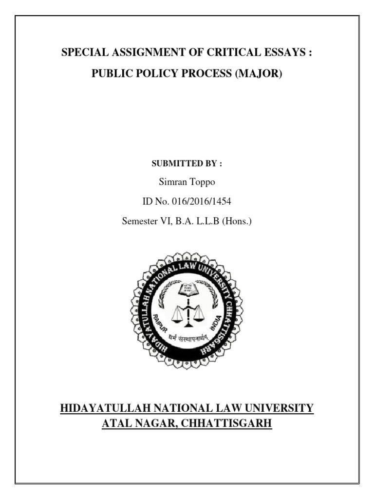Public Policy Process Major Pdf Policy Indian National Congress
