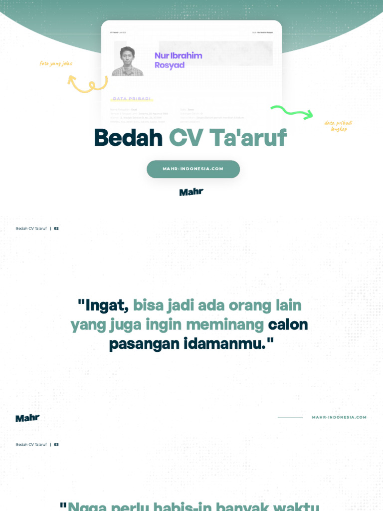 "Panduan Lengkap CV Ta'aruf" | PDF | Karier & Perkembangan