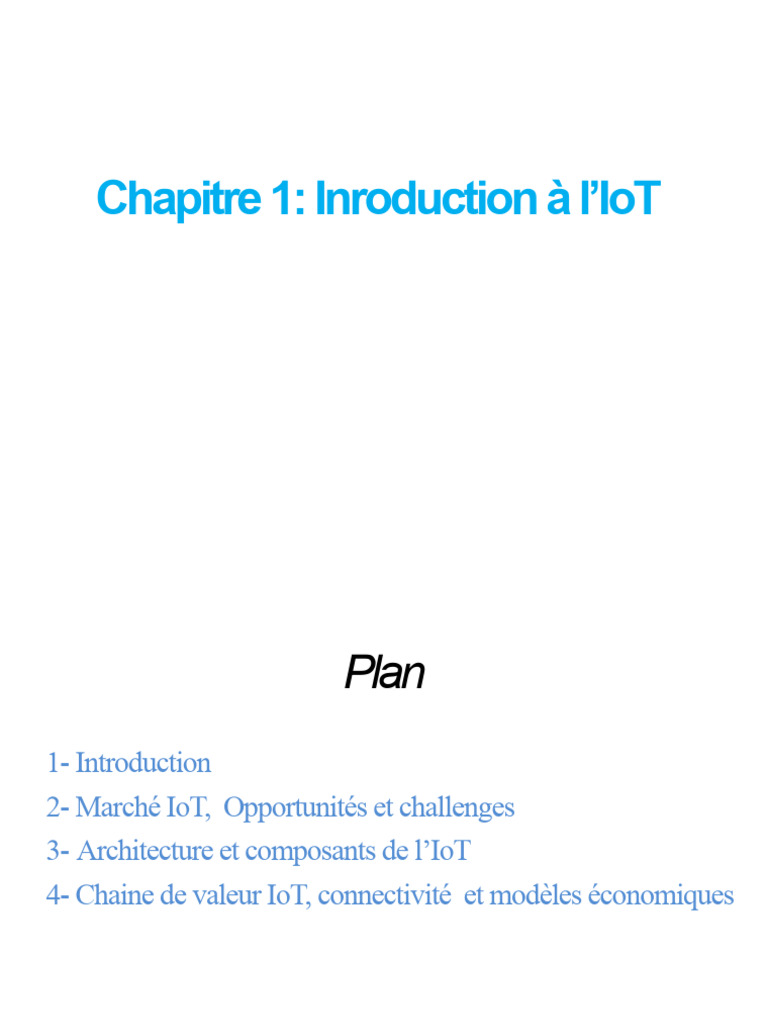 Chapitre IoT-1 | PDF | Internet des objets | Cloud computing