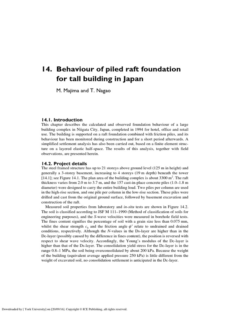 Behaviour of Piled Raft Foundation | PDF | Deep Foundation | Young's ...