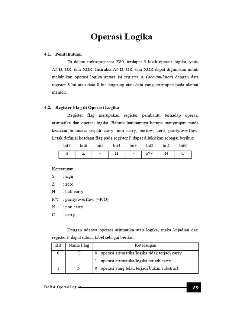 Labsheet 4 - Operasi Logika | PDF | Komputer