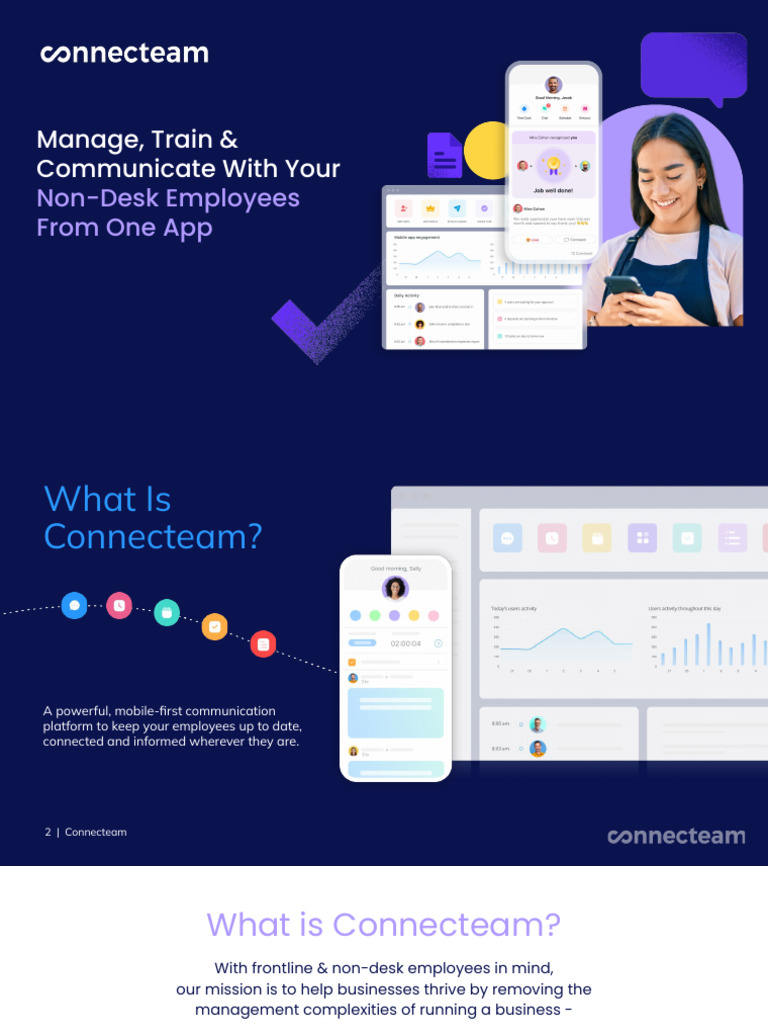 Connecteam Overview Deck | Download Free PDF | Communication | Mobile App