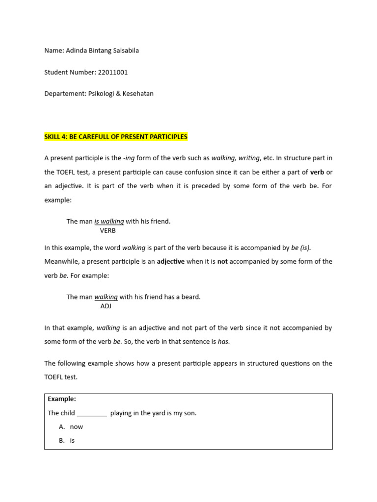 Week 3 - Structure Skill 4-5 | PDF | Verb | Linguistics