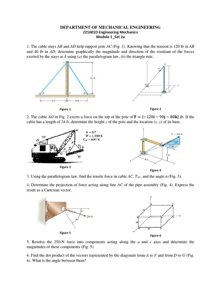 Module1 - Set 2a | PDF | Euclidean Vector | Force