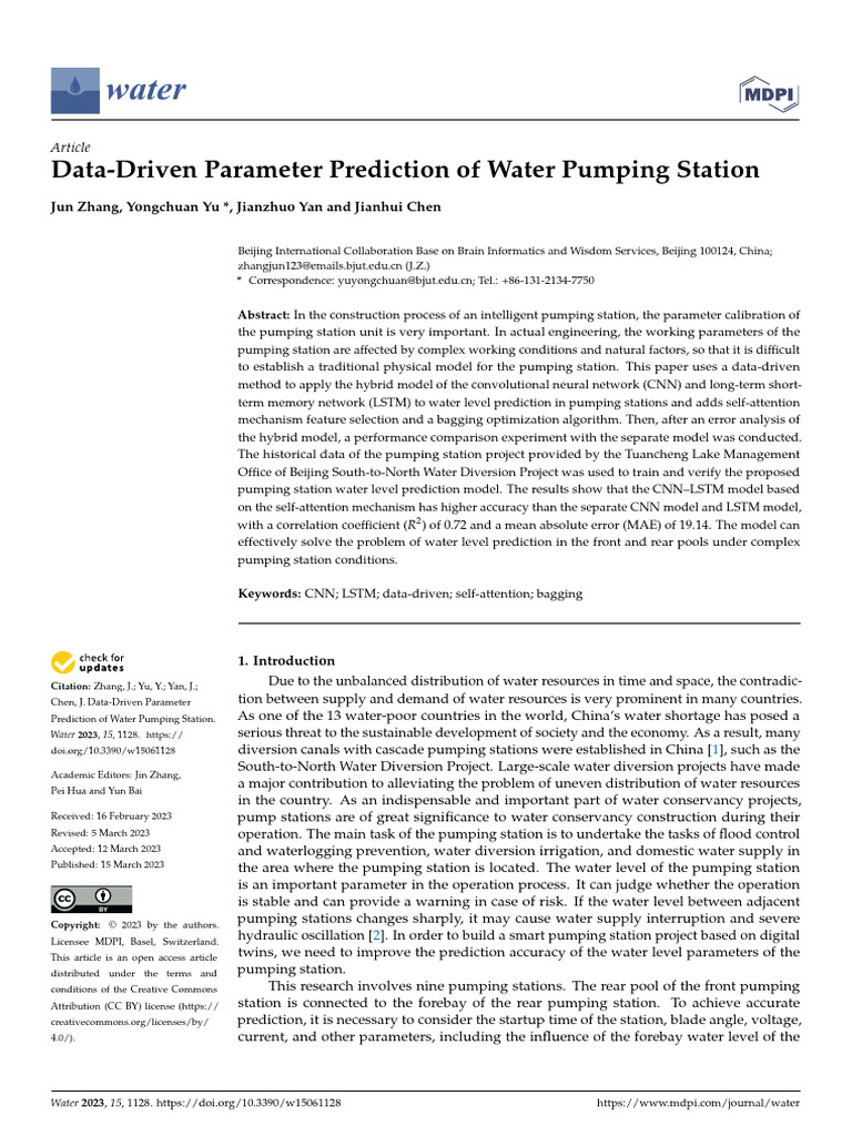 Water 15 01128 | PDF | Forecasting | Artificial Neural Network
