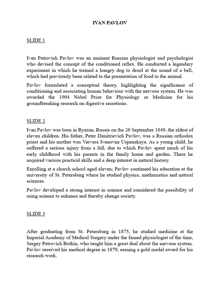 Ivan Pavlov and Edward Wilson | PDF | Behavioural Sciences | Science