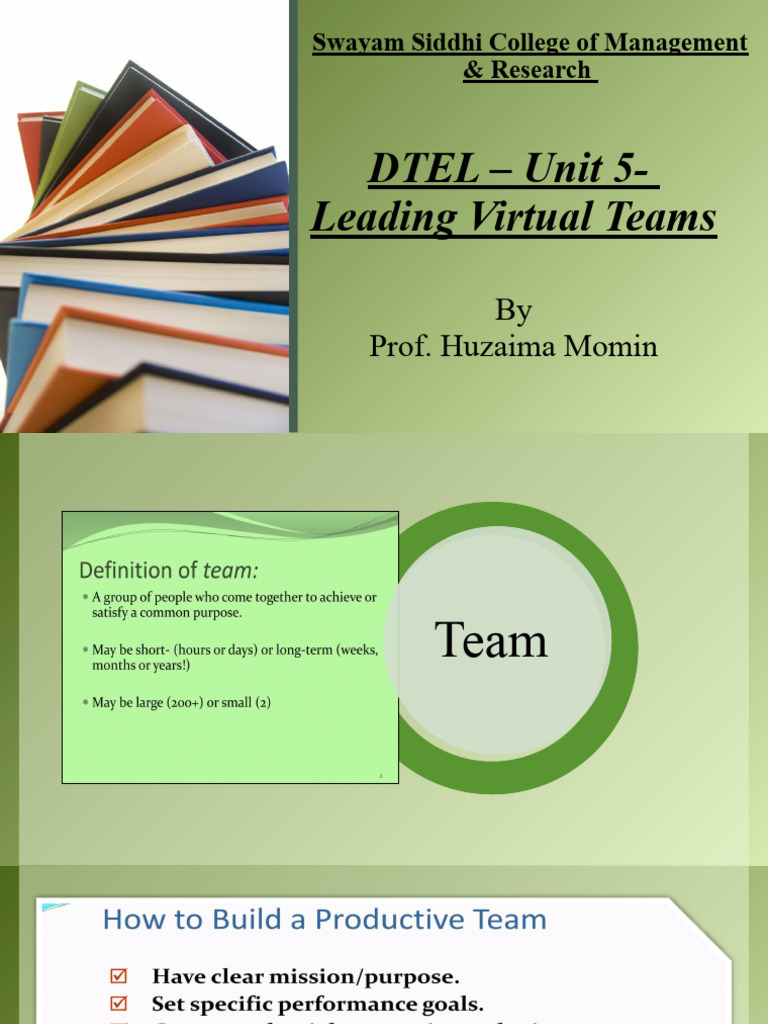DTEL - UNIT 5 - Virtual Teams | PDF