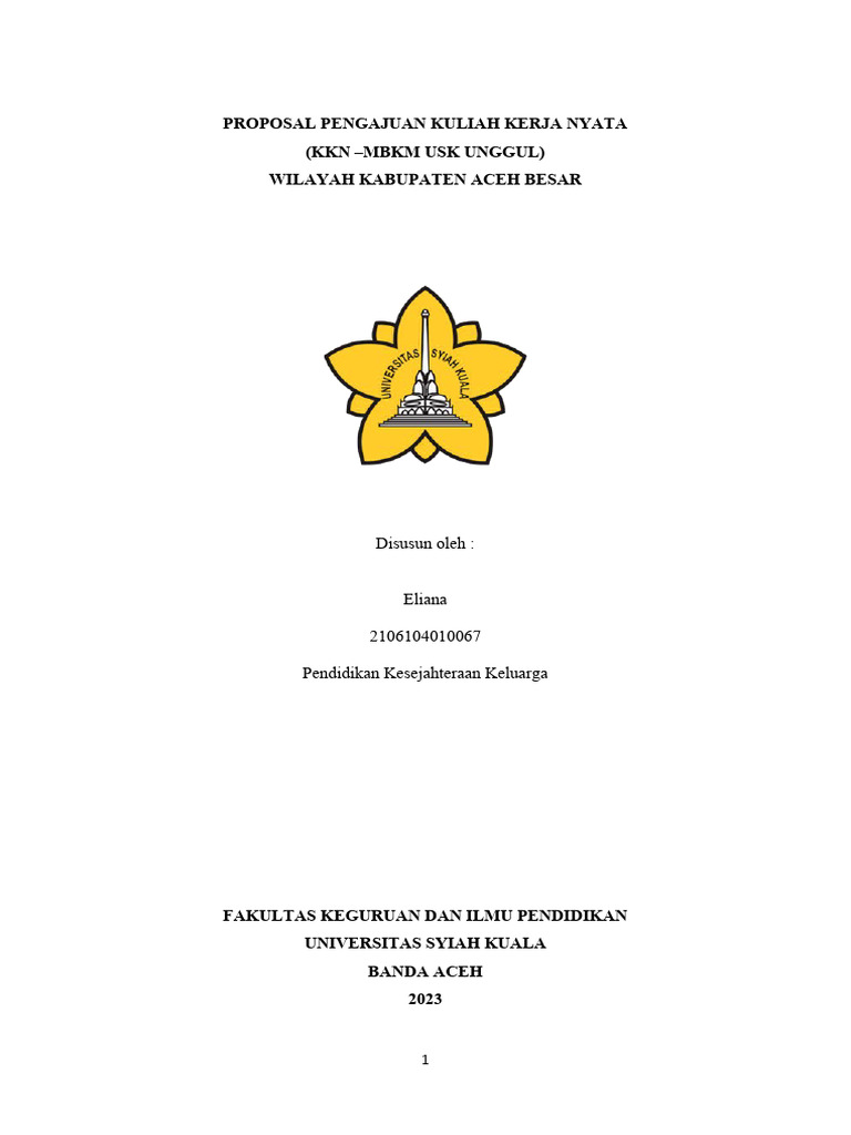 Proposal KKN MBKM di Aceh Besar | PDF
