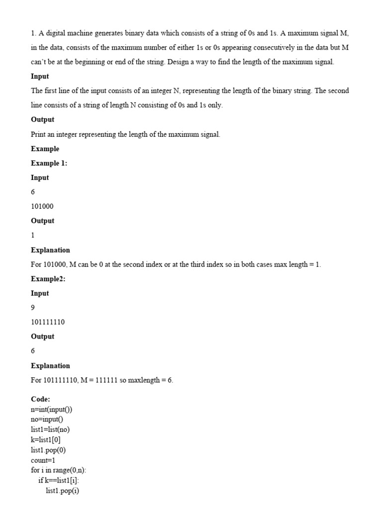 Codings 1 | PDF | String (Computer Science) | Bit