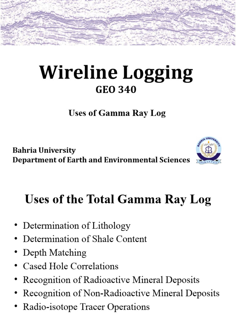 11 Uses of Gamma Ray Log 28112020 044947pm | PDF | Chemistry | Geology