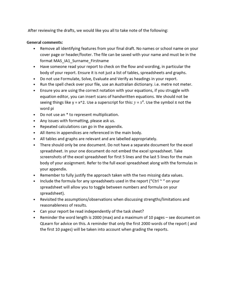 Final Submission Checklist | PDF | Spreadsheet | Microsoft Excel