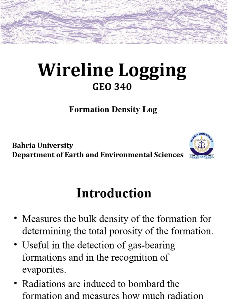 12 Formation Density Log 01122020 024213pm | PDF | Electron | Gamma Ray