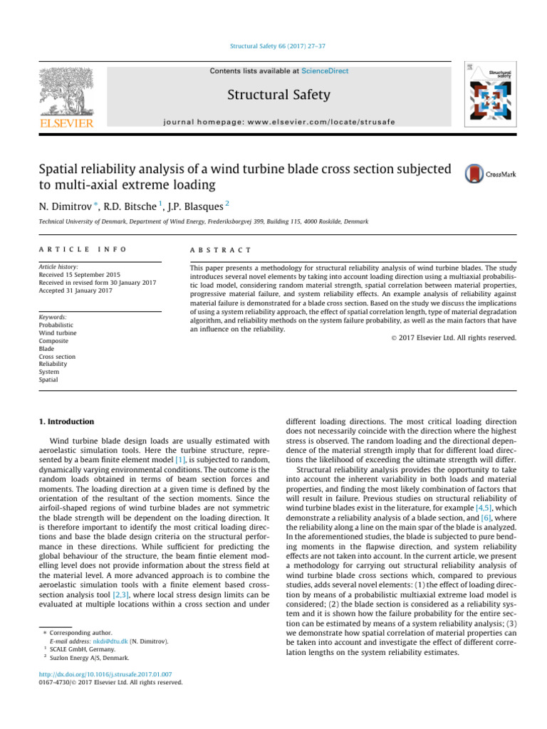 Analysis of A Wind Turbine Blade Cross Section | PDF | Strength Of ...