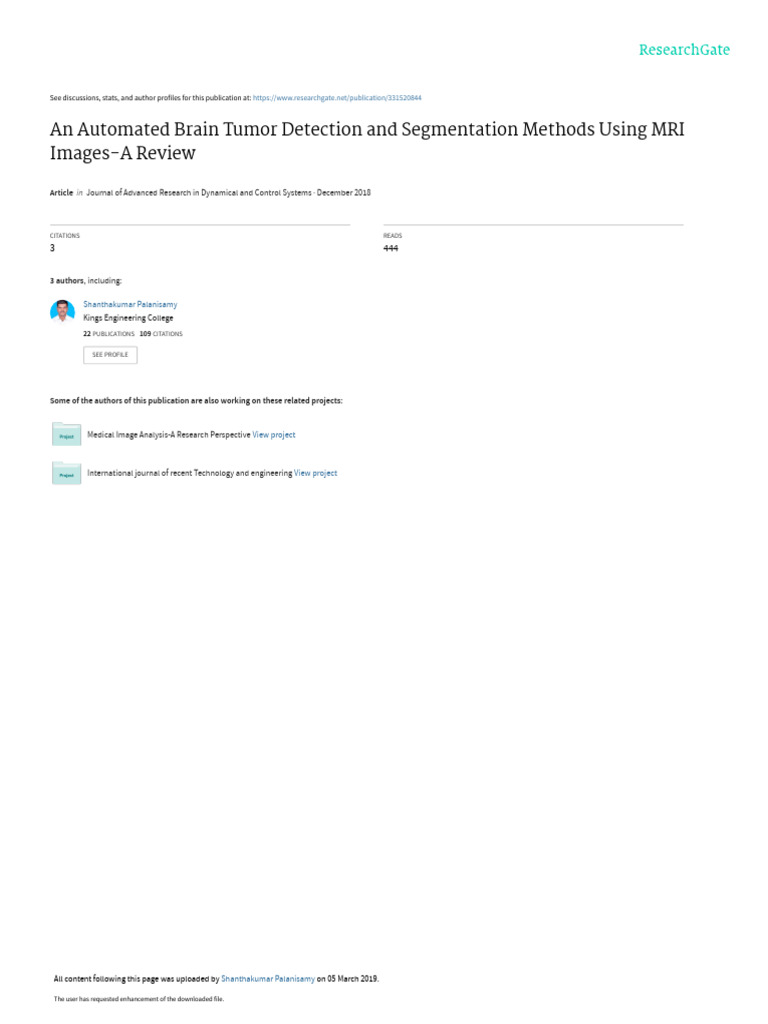 Ezhilmathi | PDF | Image Segmentation | Positron Emission Tomography