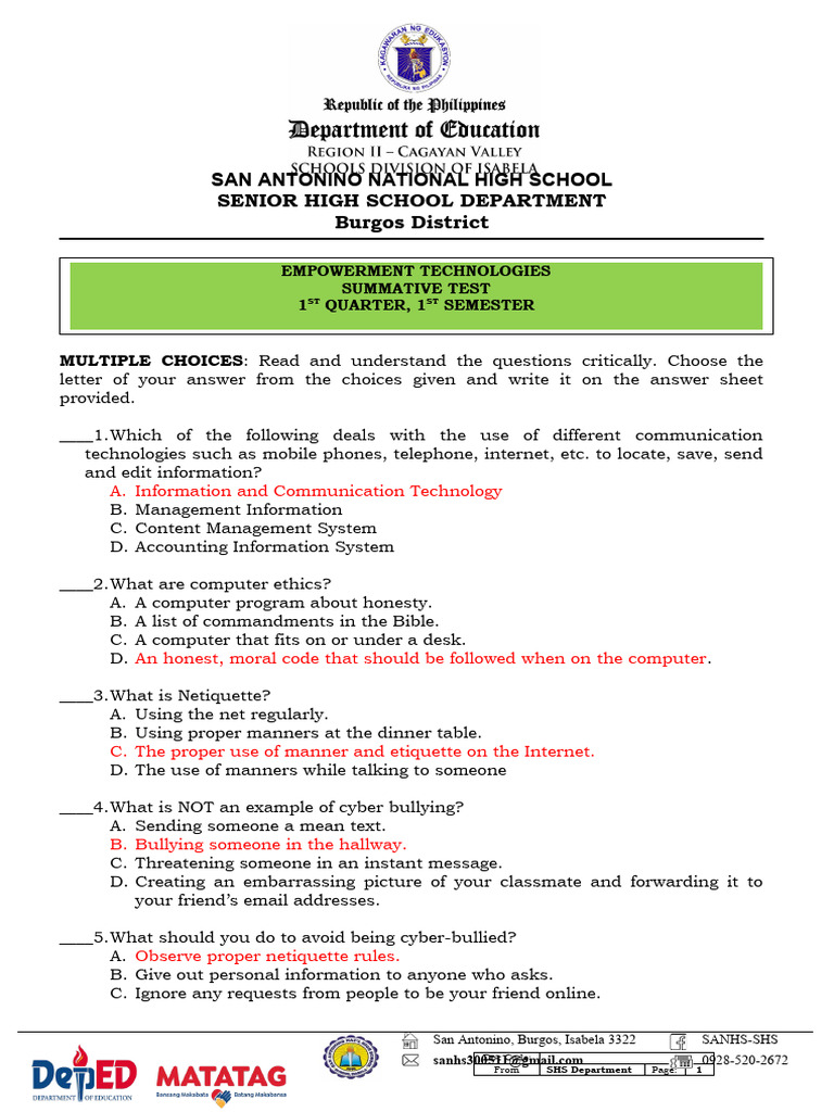 Long Quiz Emptech | PDF | Page Layout | Educational Technology