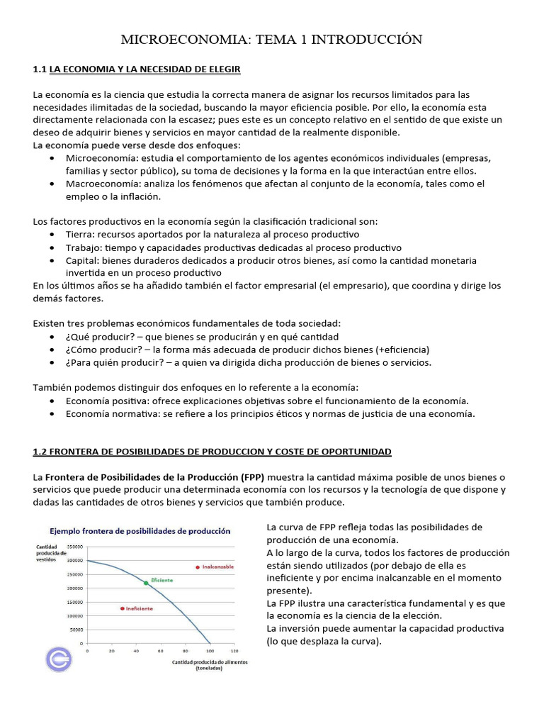 Microeconomia T1 | PDF | Ciencias económicas | Microeconomía