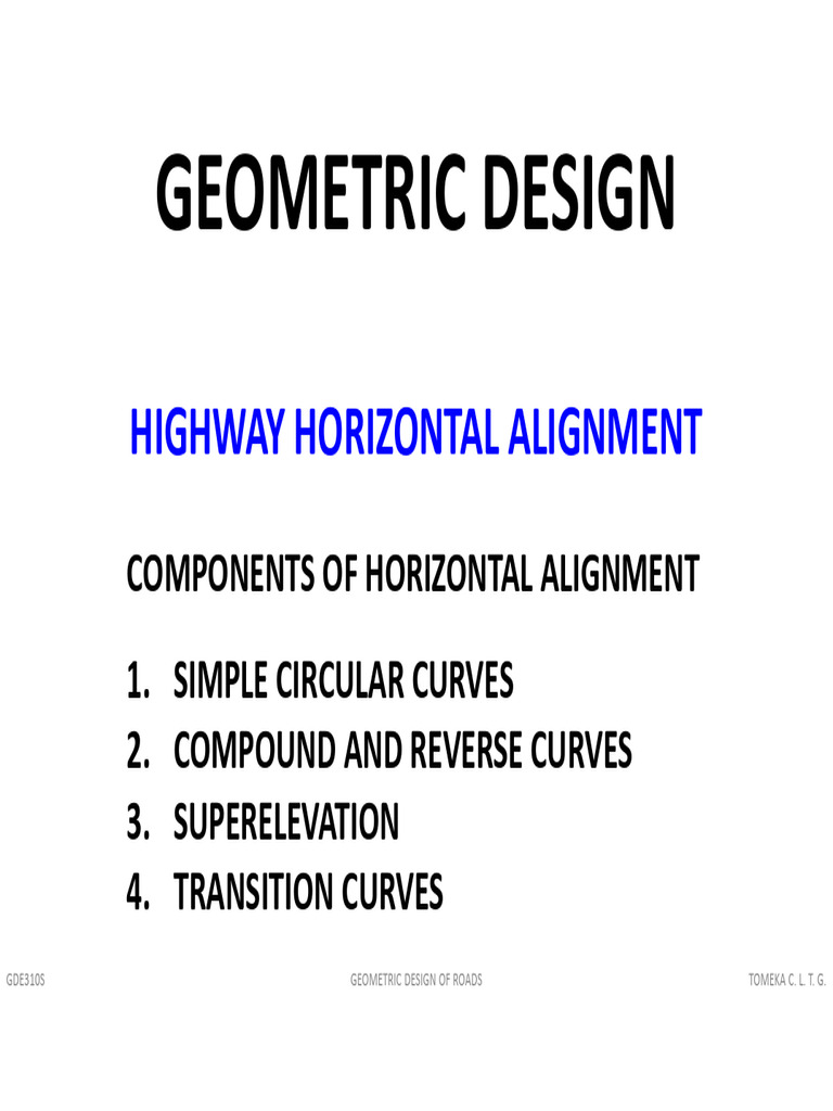 03 Horizontal Alignment - Circular Curves | PDF | Circle | Angle
