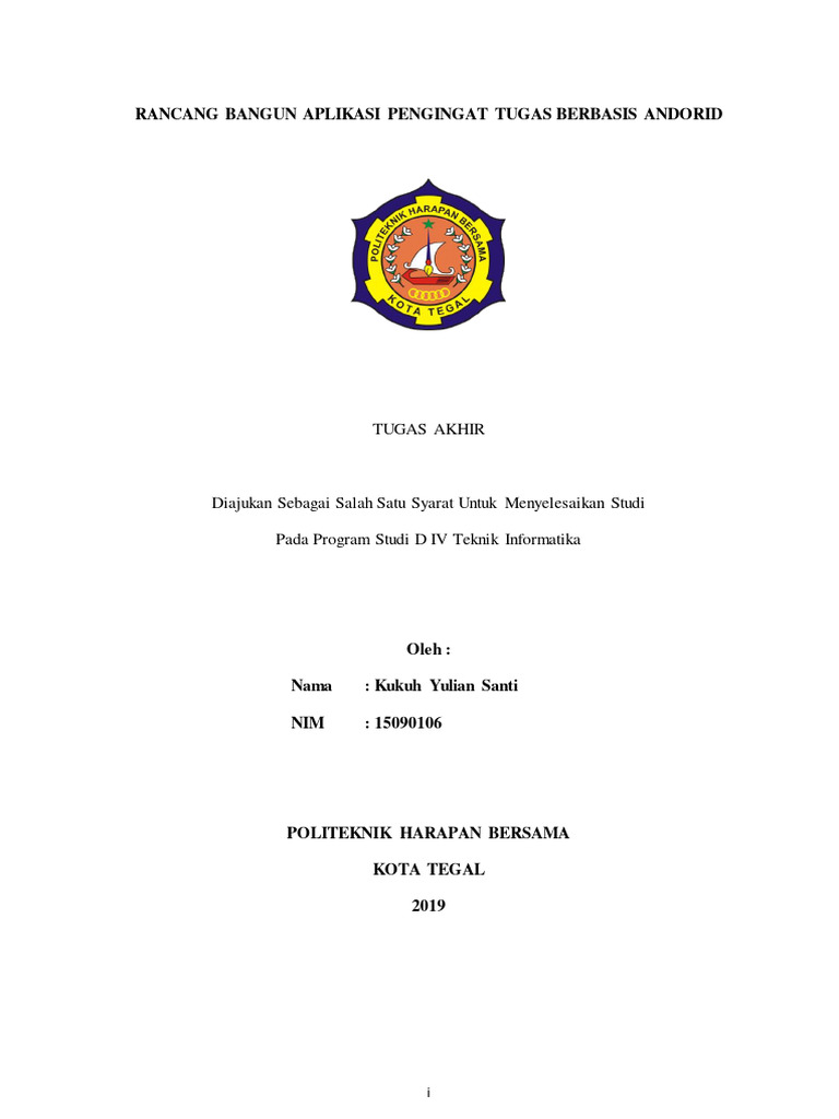 Aplikasi Class Reminder (Aplikasi Pengingat Kegiatan) | PDF
