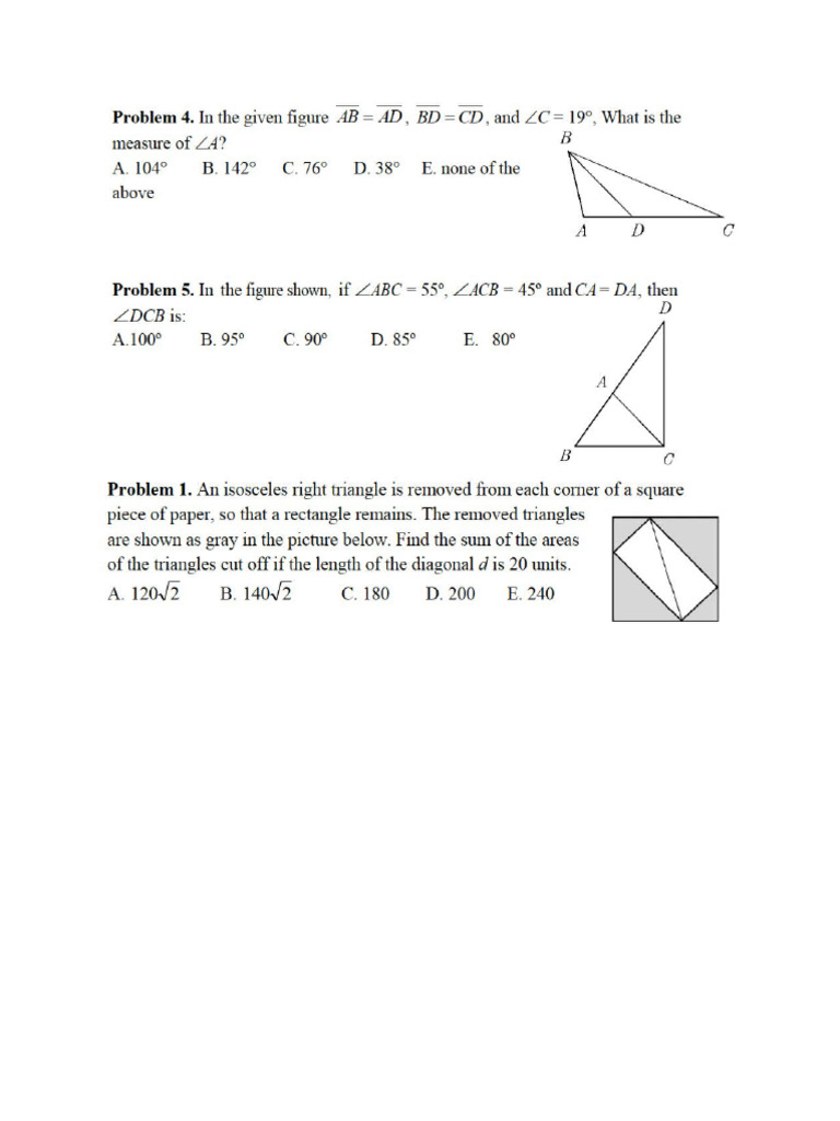Rectangle & Triangle theorem | PDF