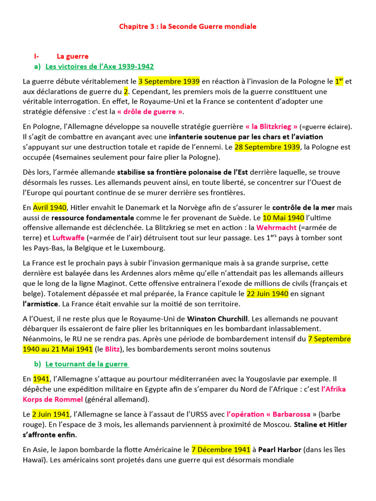 Chronologie de la Seconde Guerre mondiale | PDF | Camp d'extermination ...
