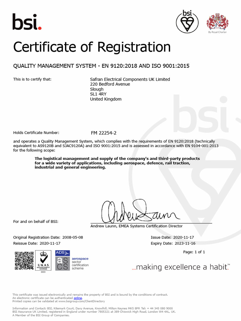 Sec Uk As9120 Iso9001 | PDF