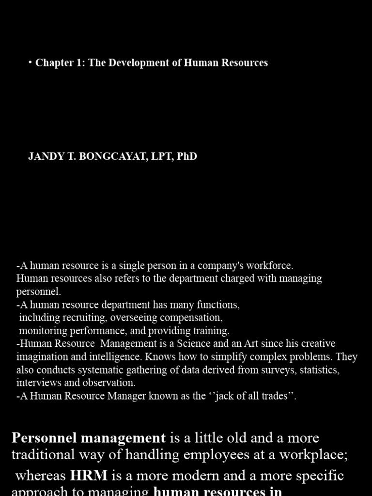 HRM Chapter 1 | PDF | Human Resources | Human Resource Management