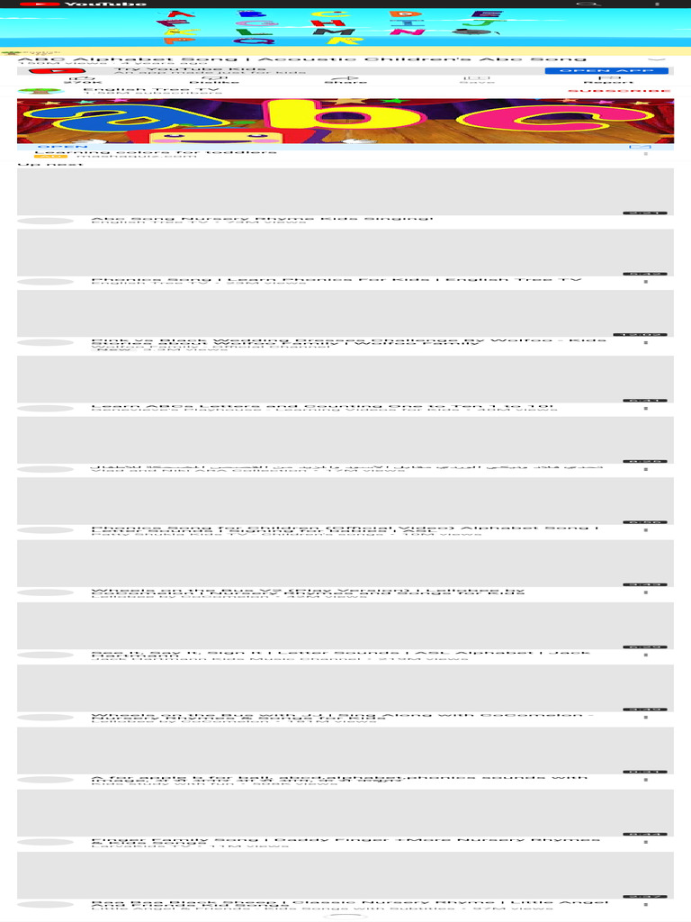 ABC Alphabet Song Acoustic Children's Abc Song - YouTube | PDF | You Tube