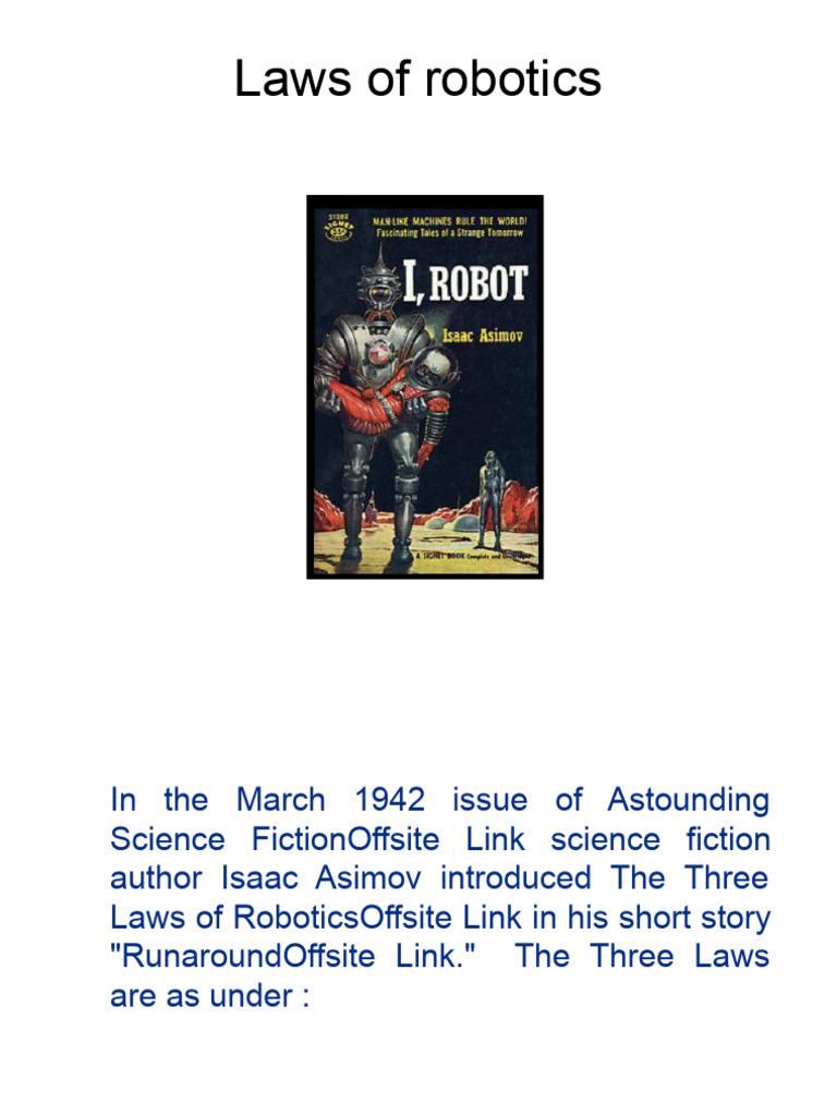 Asimov's Laws of Robotics Explained | PDF