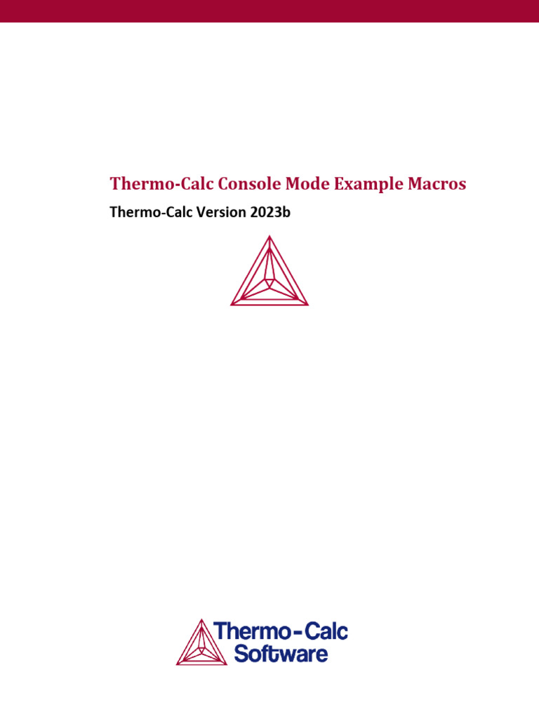 Thermo-Calc Console Mode Example Macros | PDF | Phase (Matter ...