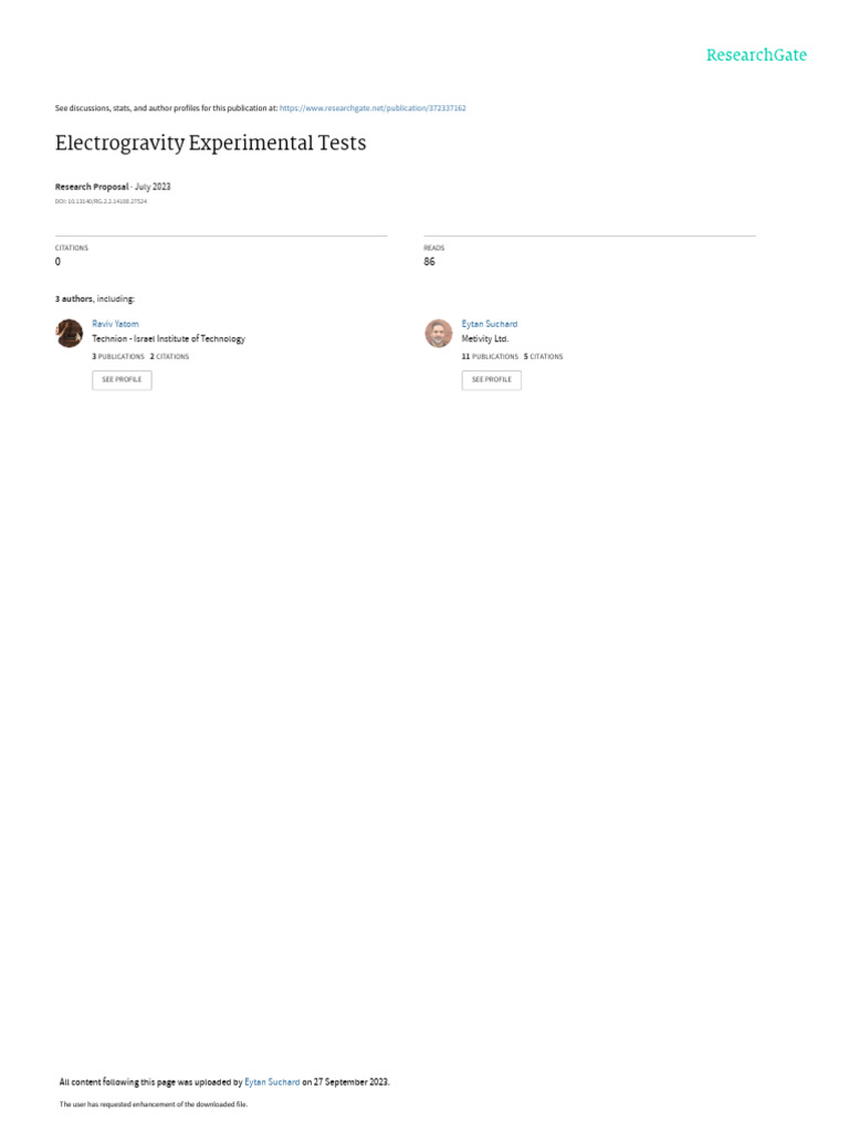 Electrogravity Experimental Tests | PDF | Dark Matter | Matter