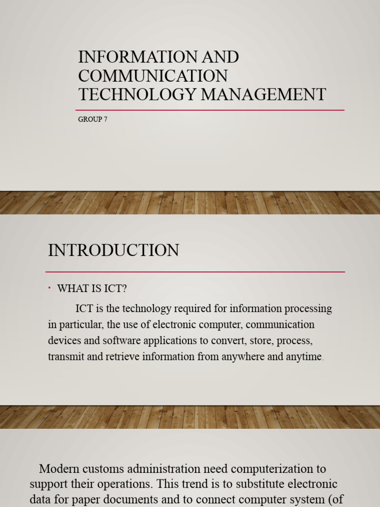 Information and Communication Technology Management | PDF | Information ...