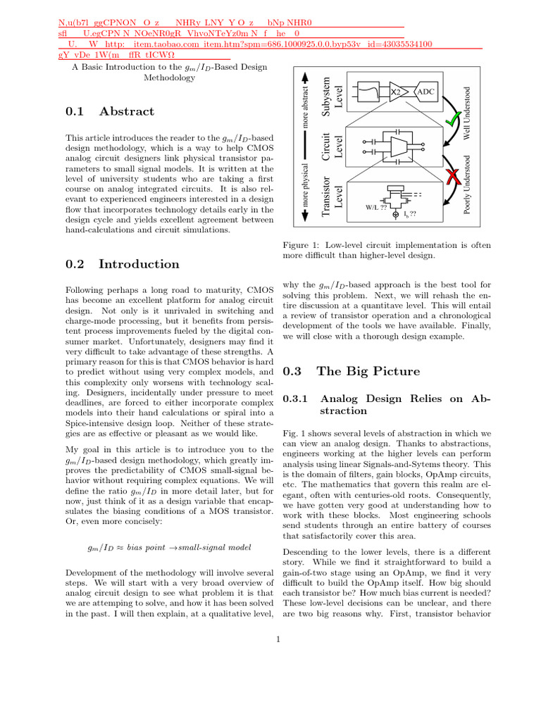 Eetop - CN - A Basic Introduction To The GM ID-Based Design | PDF | Mosfet | Electrical Engineering